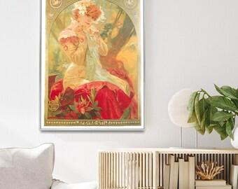 Prints 1898 Art Nouveau Digital Prints Adolfo Hohenstein Opera Iris ...