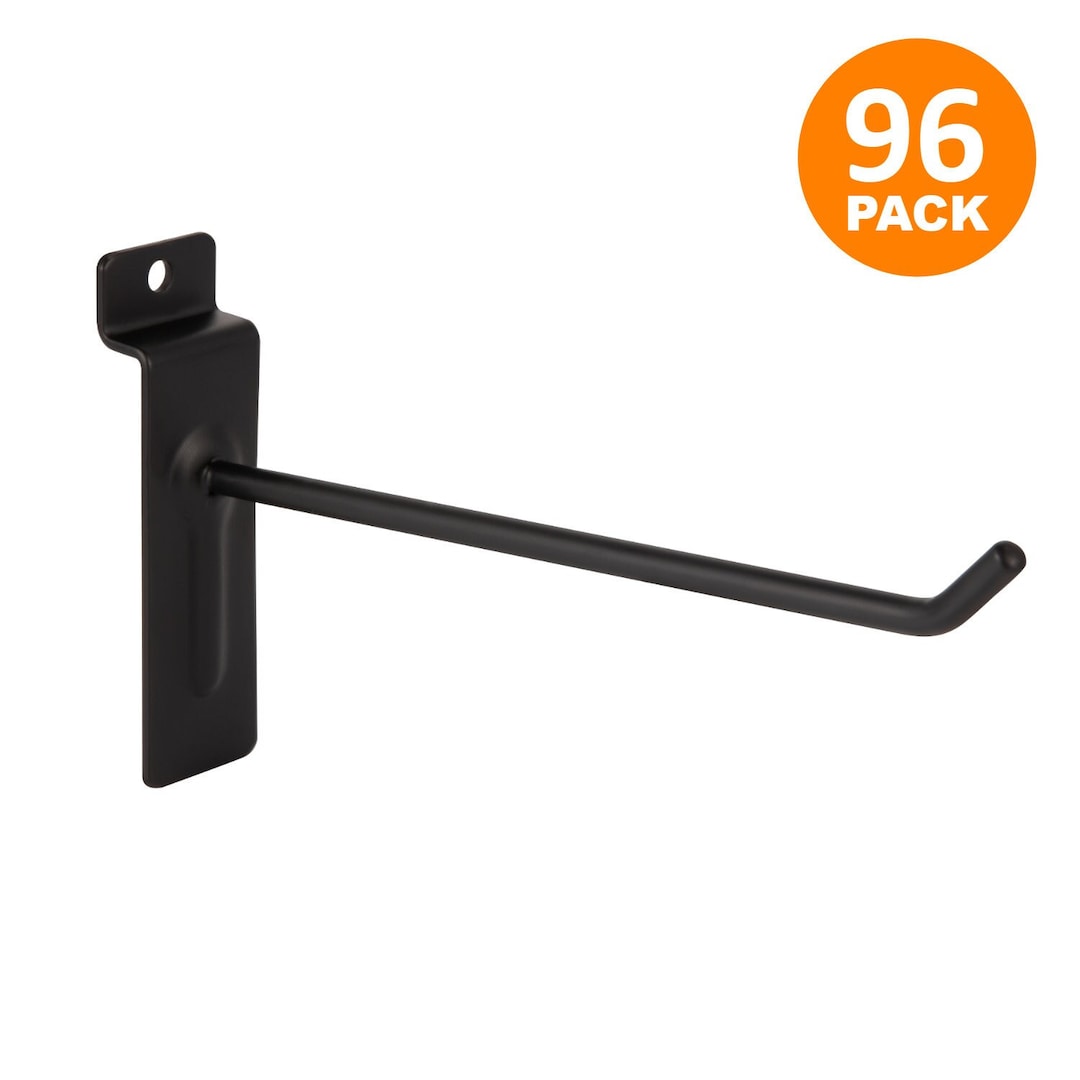 Polmart Black Heavy Duty Slatwall Panel Hooks 96 Pack - Etsy