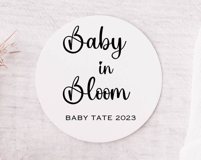 Baby in Bloom Baby Shower Stickers - Baby in Bloom Baby Shower Favor ...