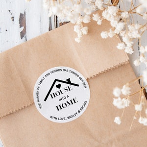 Housewarming Party Favor Stickers, Housewarming Party Favors, New Home ...