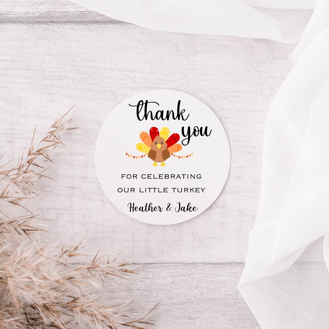 Little Turkey Baby Shower Favor Stickers Little Turkey Baby - Etsy