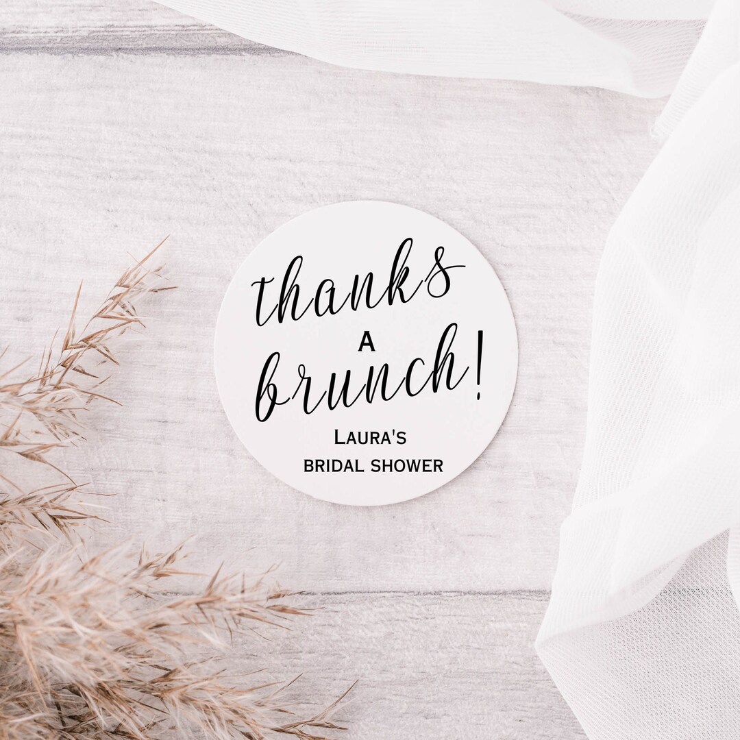 Bridal Shower Brunch Favor Stick, Candy Labels, Brunch Shower Decor ...
