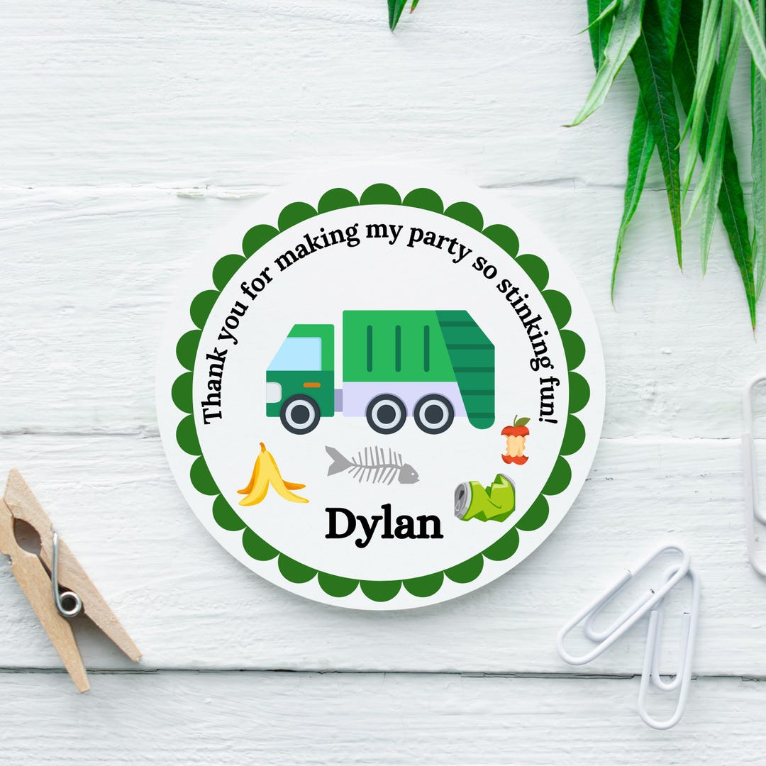 Personalized Garbage Truck Stickers - Garbage Truck Stickers, Garbage ...