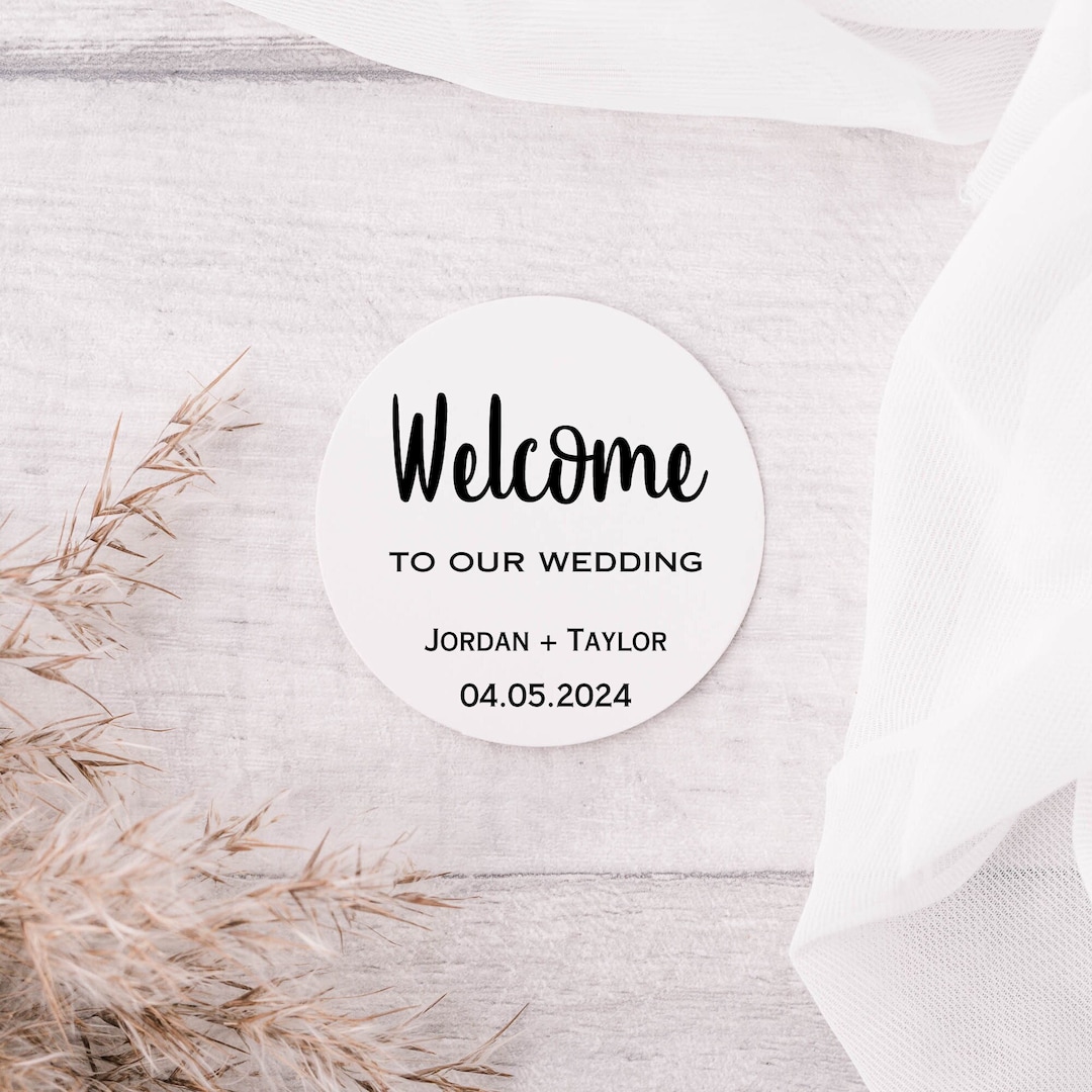 Welcome to Our Wedding Stickers, Hotel Bag Stickers, Hotel Snack ...