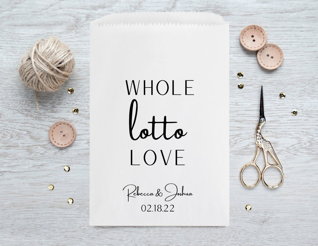 Scratch Ticket Wedding Favor Bags, Lotto Ticket Bag, Lottery Ticket ...