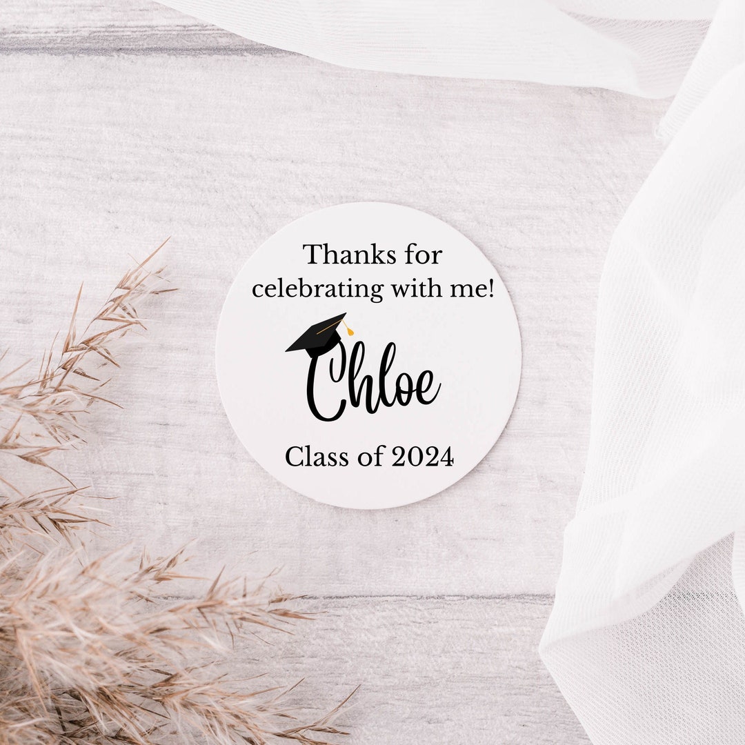 Graduation Thank You Stickers, Thanks for Celebrating With Me Custom ...