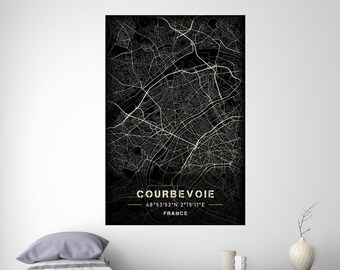 Courbevoie City Map - Etsy
