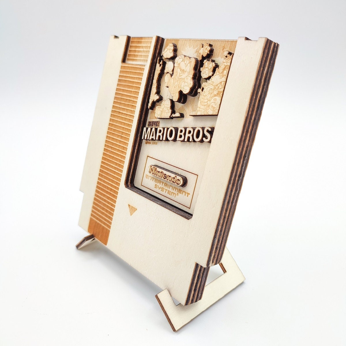 Super Mario Bros - Wooden NES Cartridge - Etsy