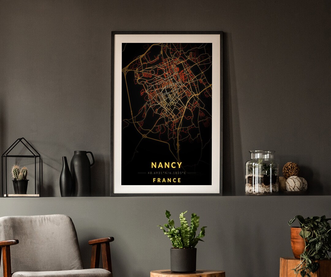 Nancy Night City Light Map - Etsy