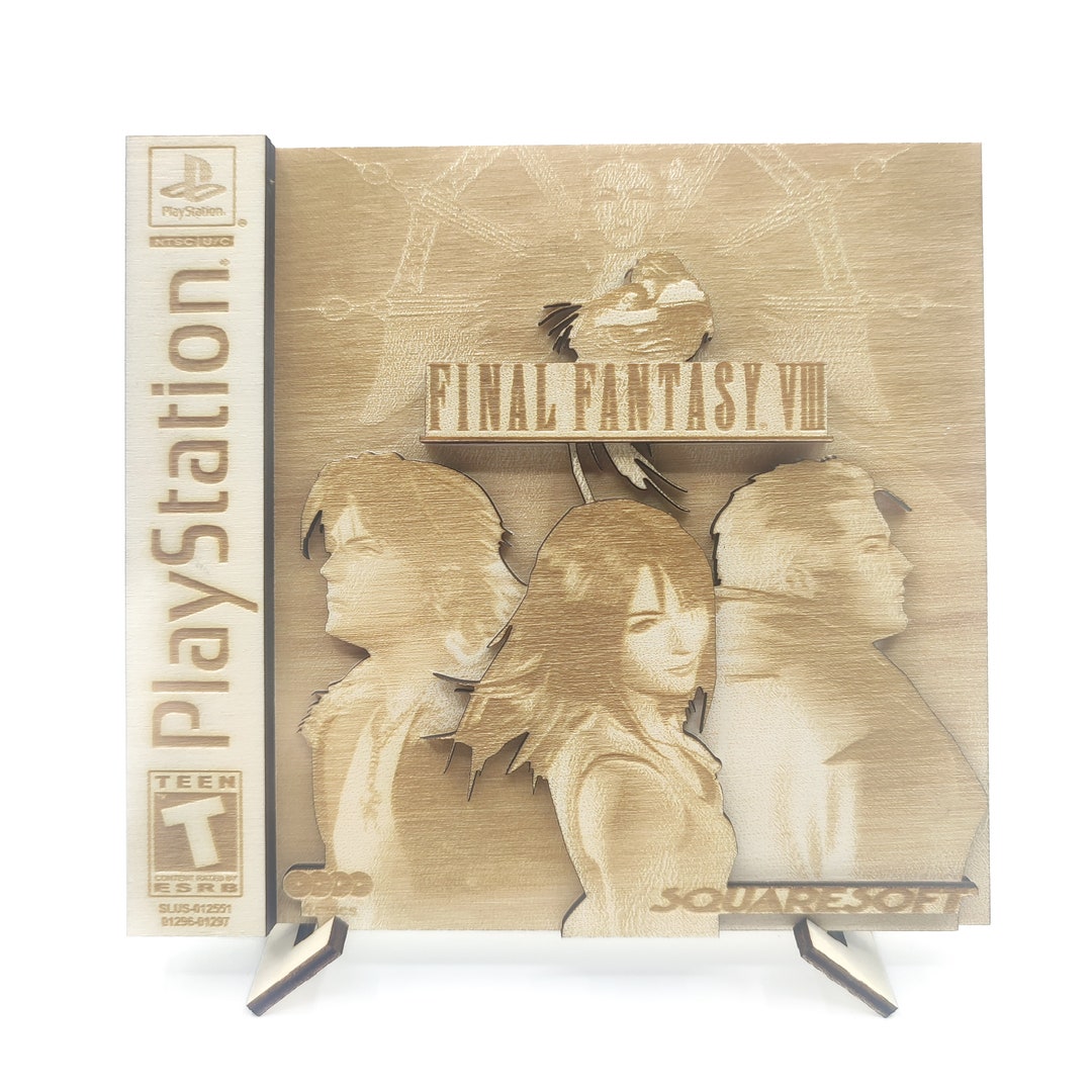 Final Fantasy 8 - Wooden PS1 FF8 Cartridge - Decorative Playstation ...