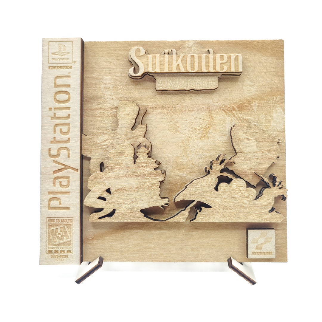 Suikoden Wooden PS1 Cartridge Playstation Decorative Games Retro Gift ...
