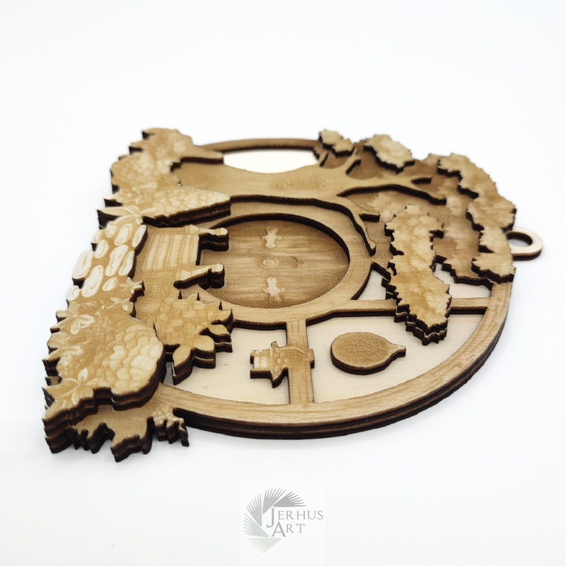 CNC PLAN - DIY Hobbit House - Decoration to Hang - Glowforge Laser Cut ...