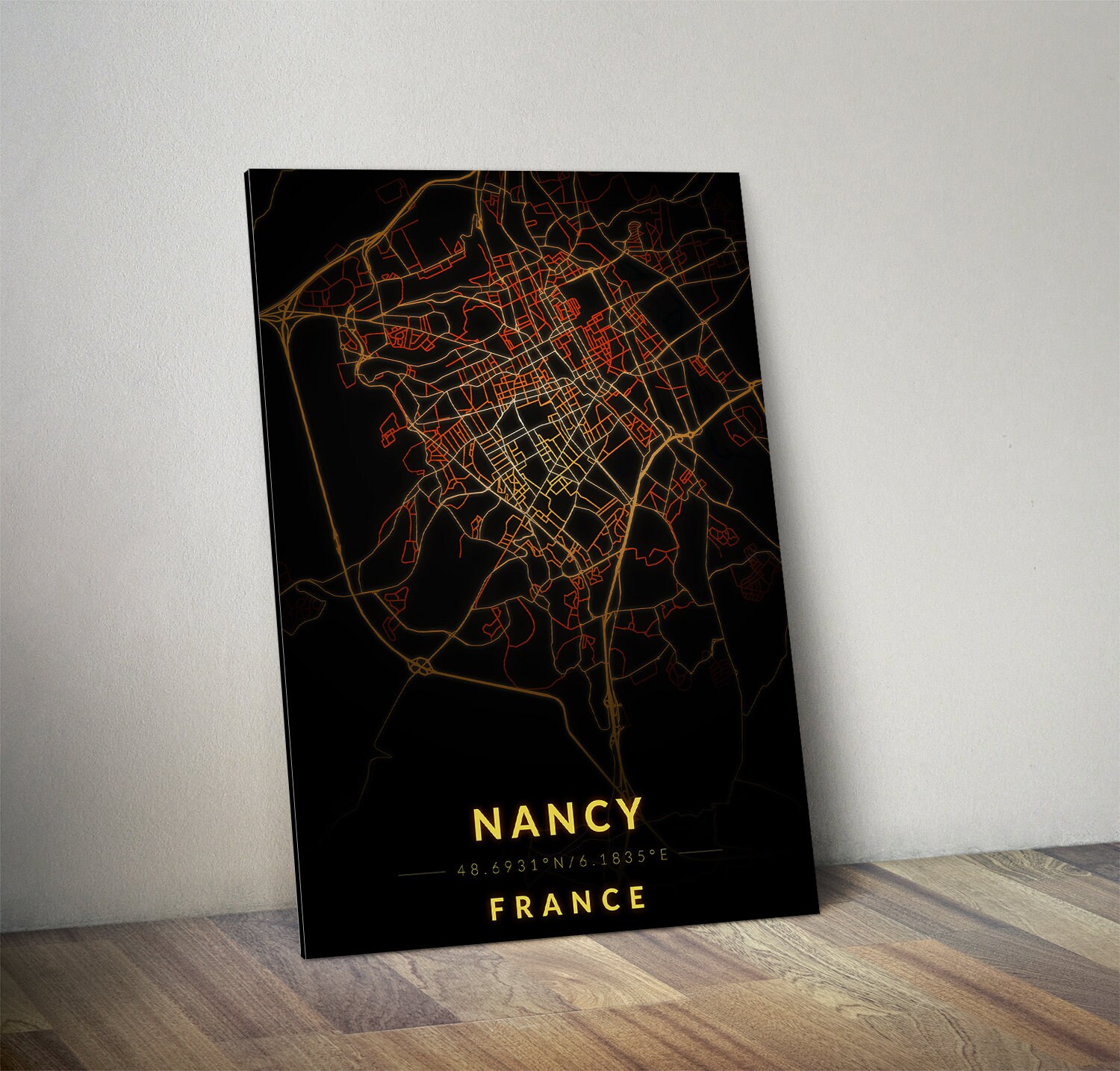 Nancy Night City Light Map - Etsy