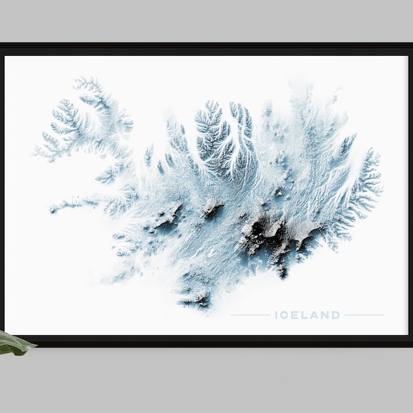 3d Map of Iceland - Etsy
