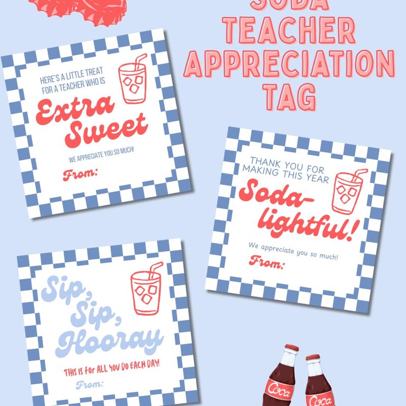 Teacher Soda Bar Printable - Etsy