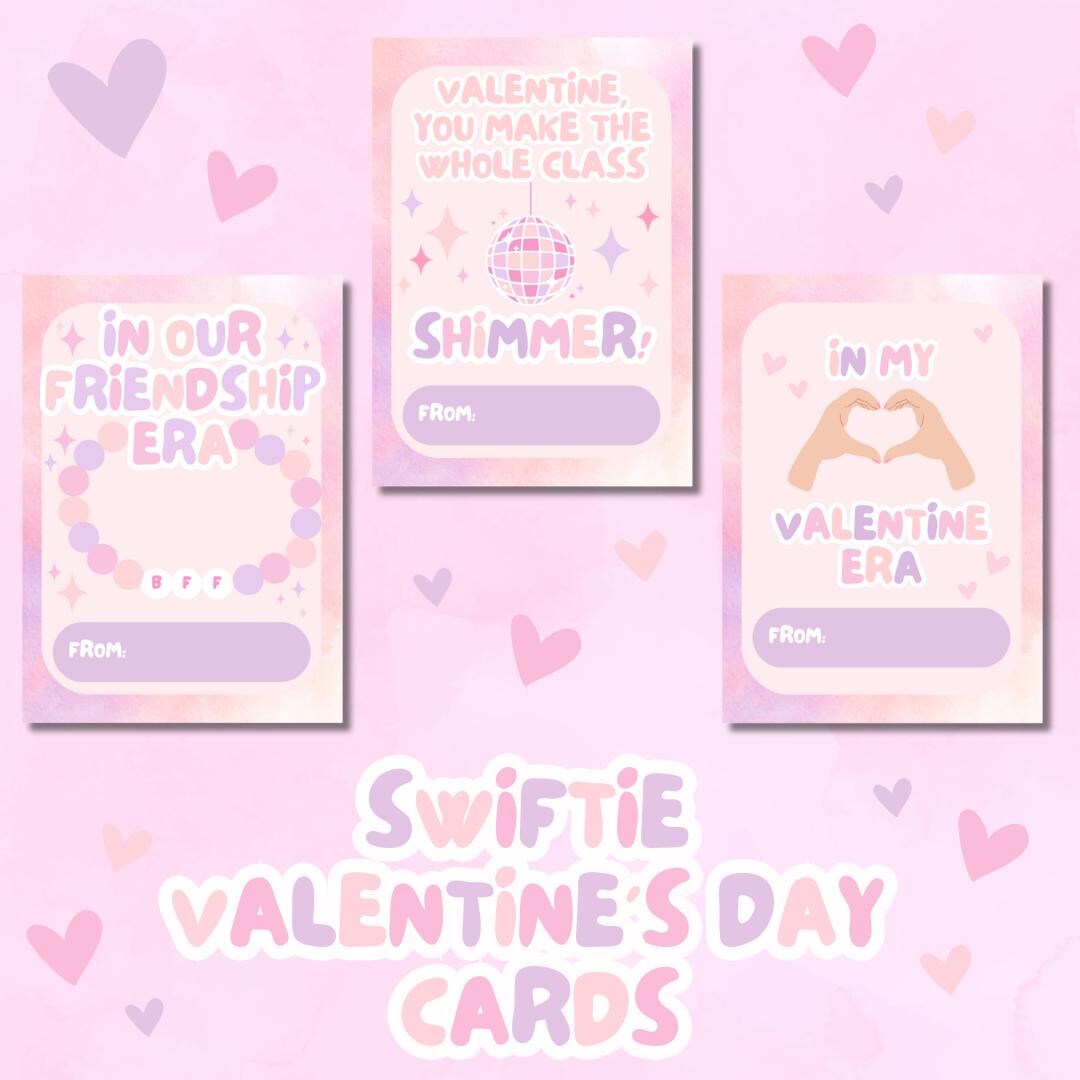 Swiftie Valentine's Day Cards, Taylor Valentine's, Classroom Printable ...