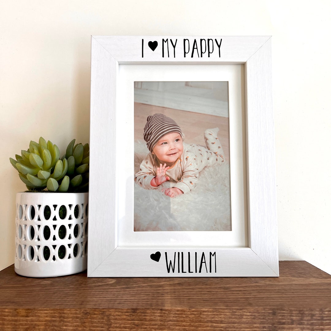 I Love My Pappy Picture Frame, Pappy Picture Frame Gift, Pappy Gift ...