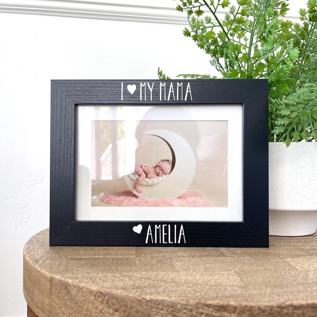 I Love My Mama Picture Frame Gift, Personalized Gift, Picture Frame ...