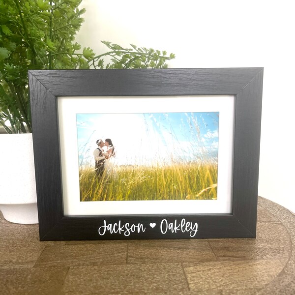 Just Married Name Frame - Etsy