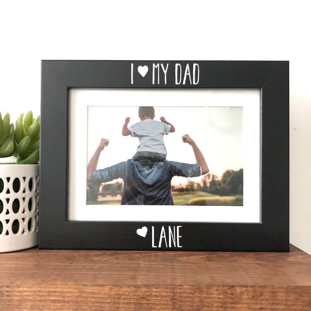 I Love My Dad Picture Frame Gift, Dad Picture Frame Gift From Son ...