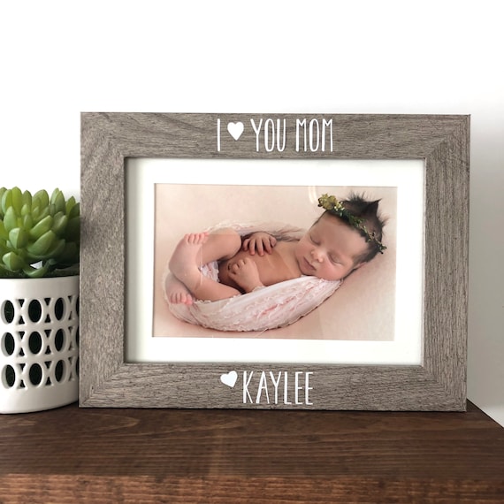I Love You Mom Picture Frame // Personalized Picture Frame - Etsy