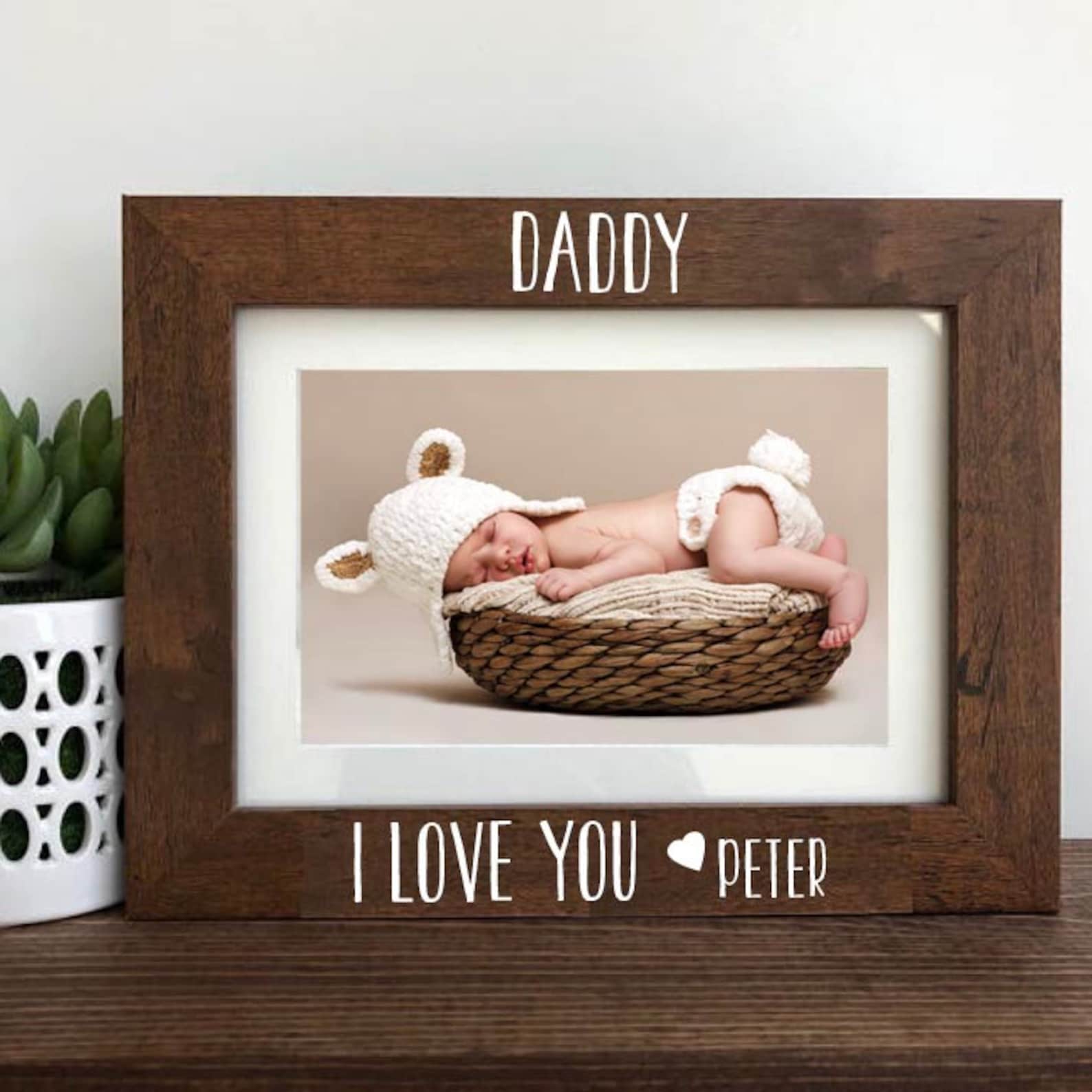 Daddy I Love You Picture Frame, Personalized Gift for Dad, Father's Day ...