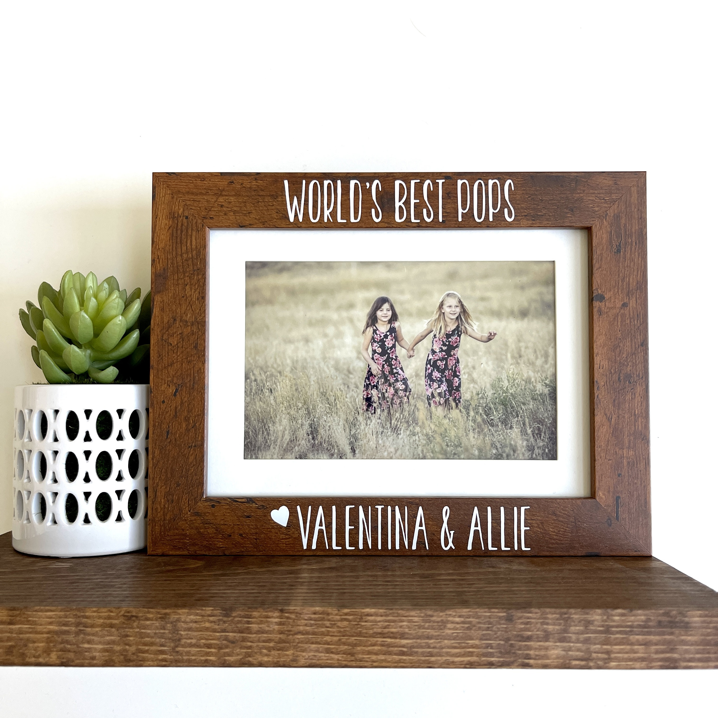 World's Best Pops Picture Frame Personalized Picture | Etsy