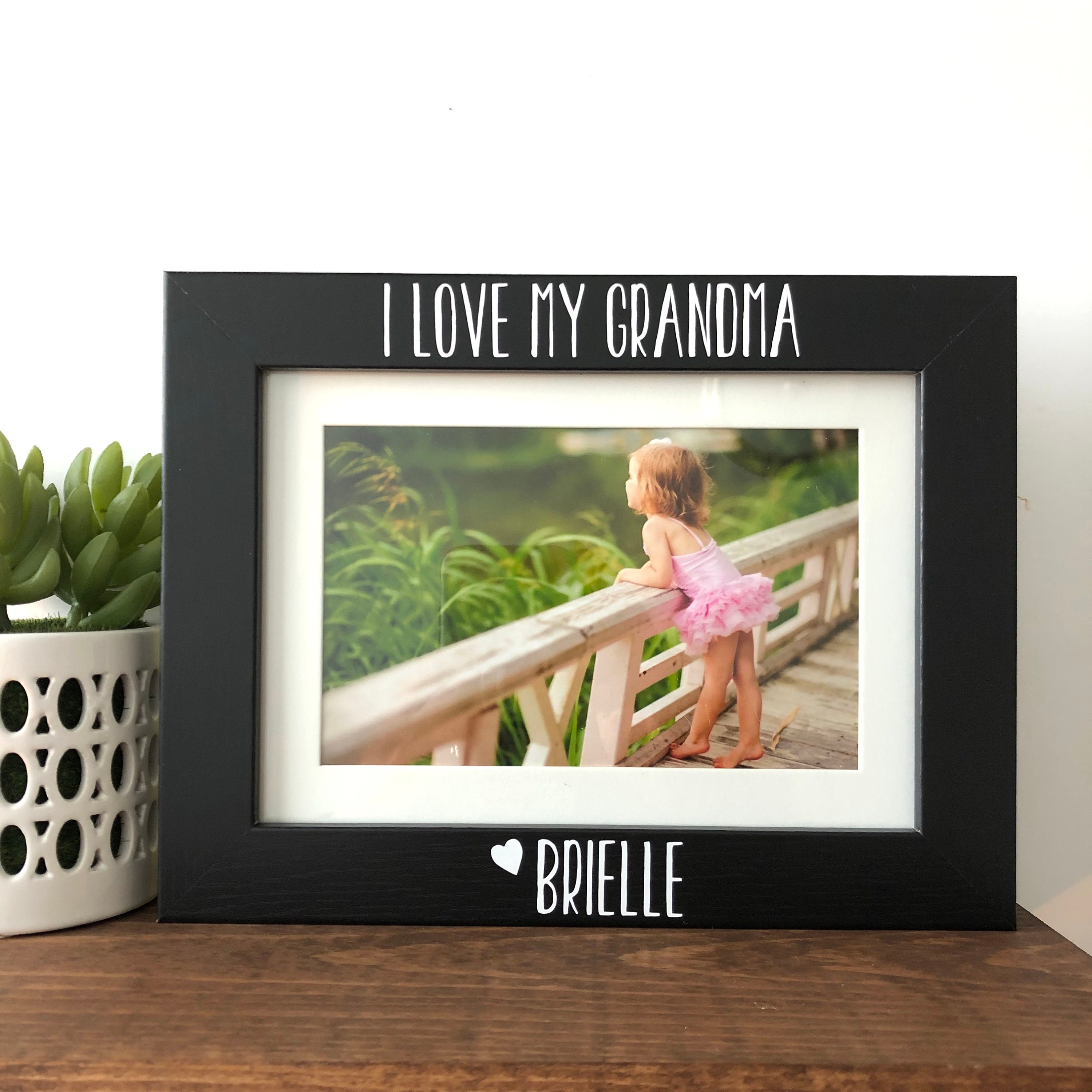 I Love My Grandma Picture Frame Gift Personalized Gift for - Etsy