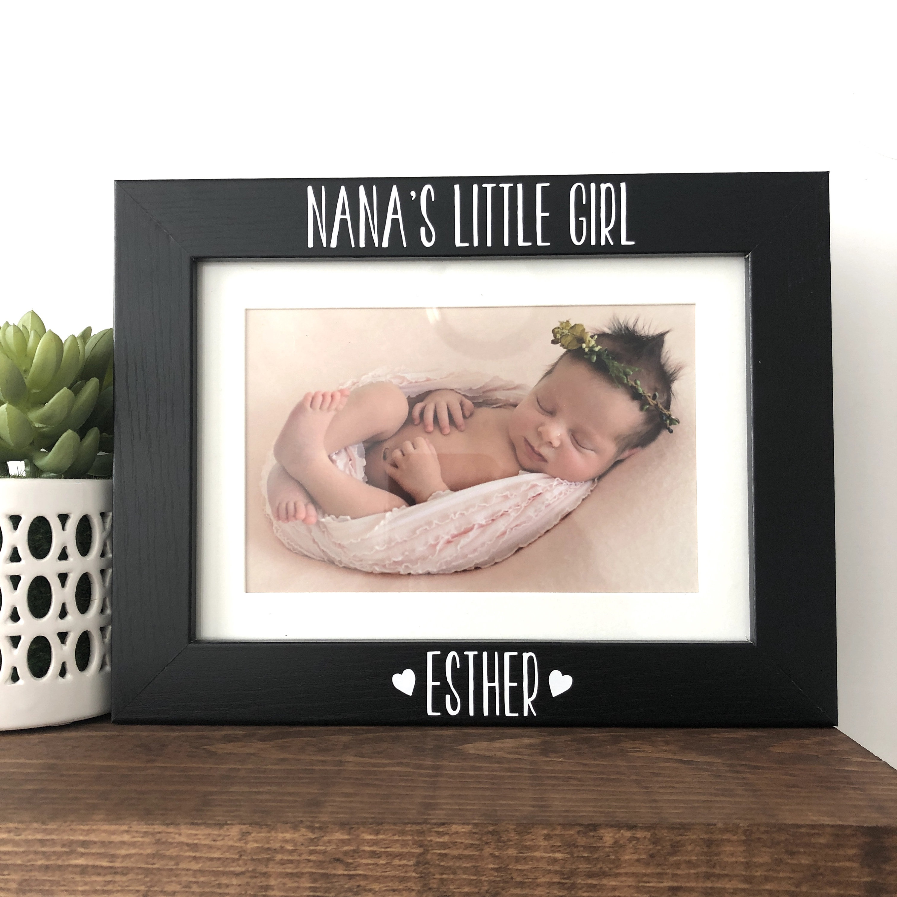 Nana's Little Girl Picture Frame Gift, Mother's Day, Nana Birthday Gift ...