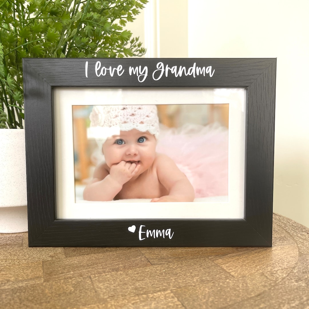 I Love My Grandma Picture Frame Gift, Mother's Day, Grandma Gift, Gift ...