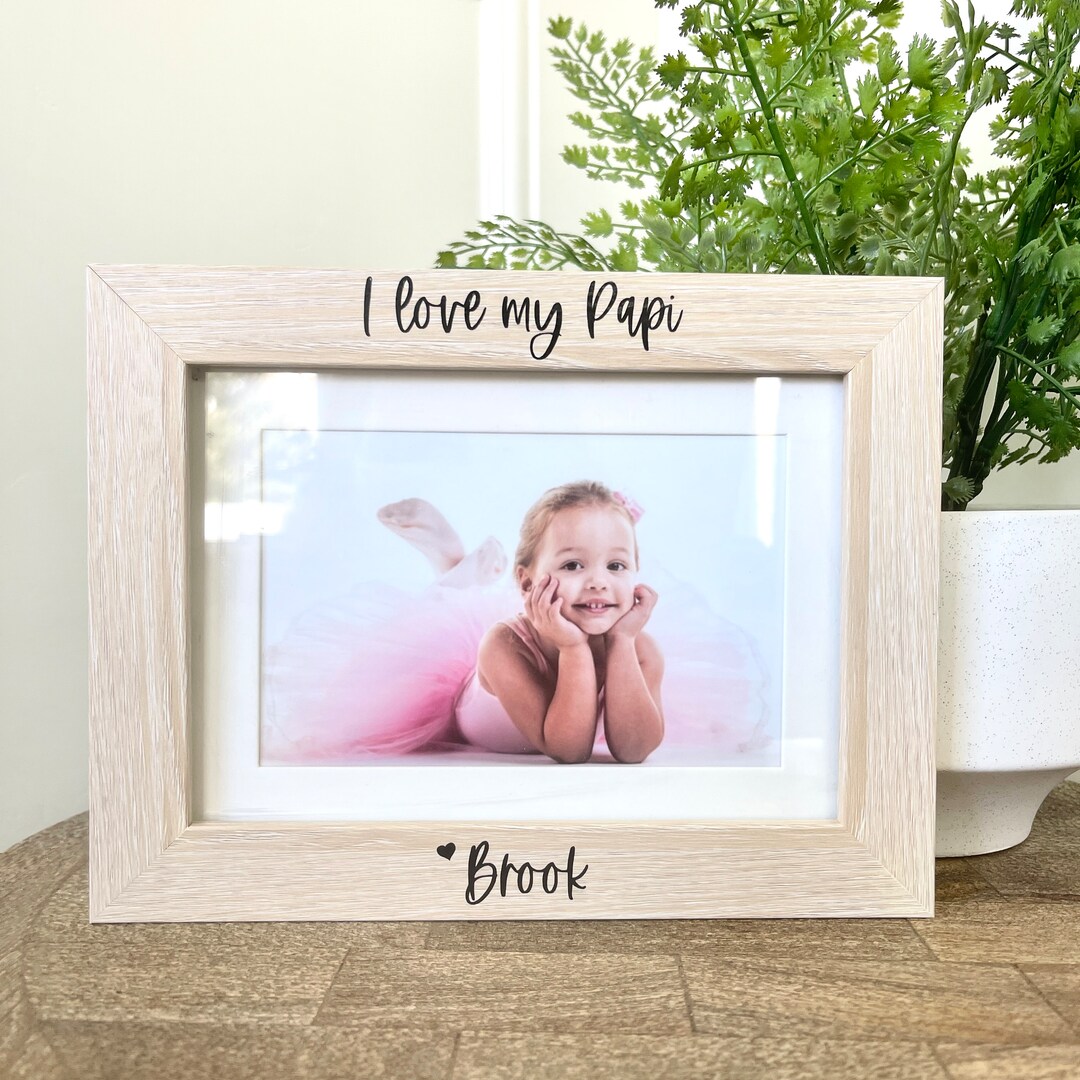 I Love My Papi Picture Frame Gift, Gift for Papi, Father's Day Gift ...
