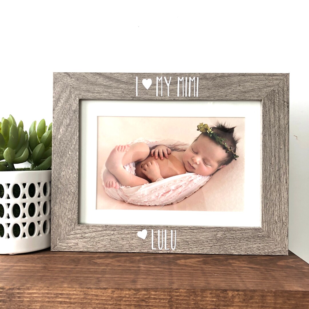 I Love My Mimi Picture Frame Gift, Personalized Gift for Mimi Picture ...