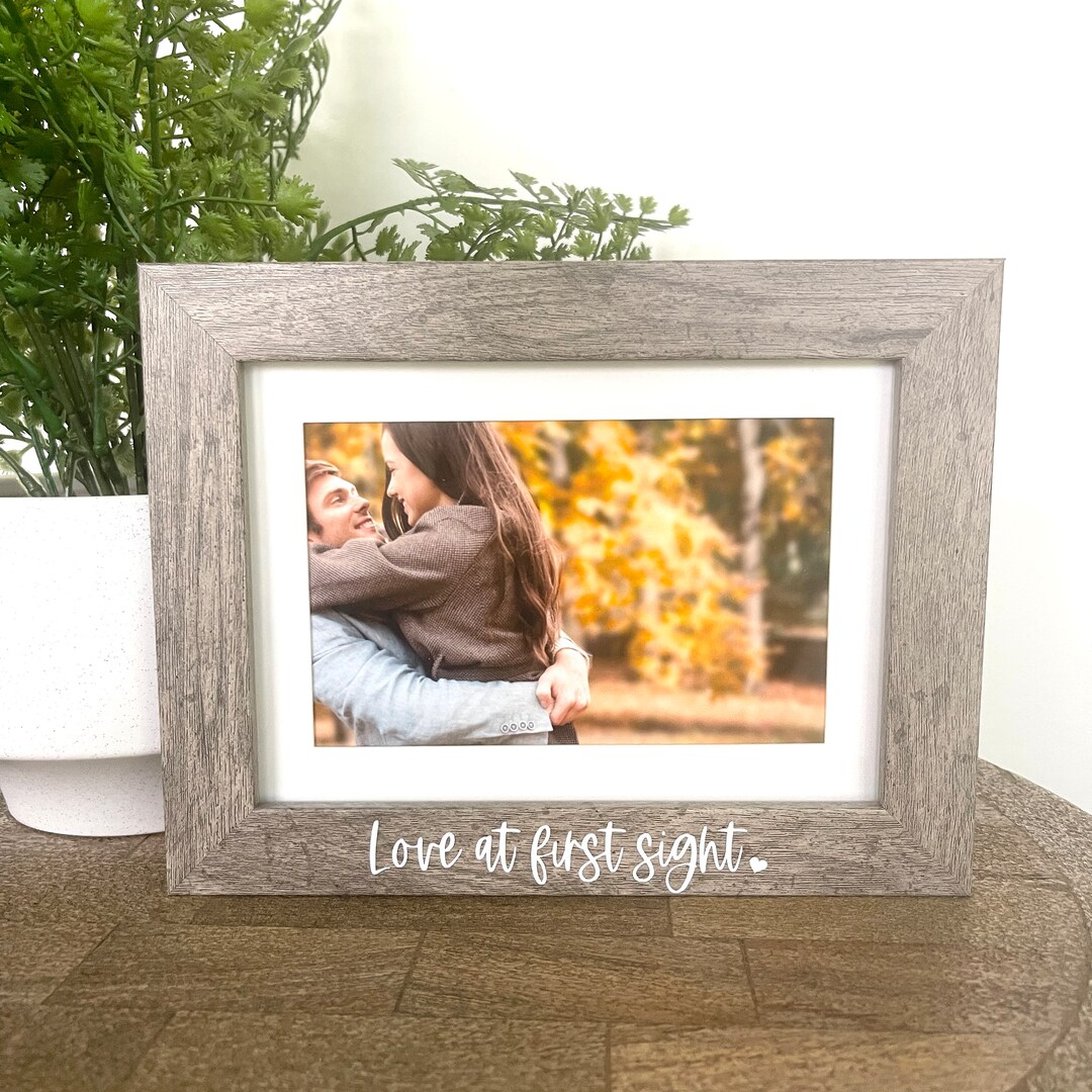 Love at First Sight Picture Frame, Couple Picture Frame, Boyfriend Gift ...