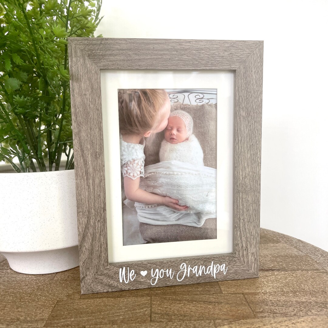 We Love You Grandpa Picture Frame, Personalized Gift for Grandpa ...