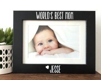 World's Best Mom Picture Frame Gift Personalized Gift - Etsy