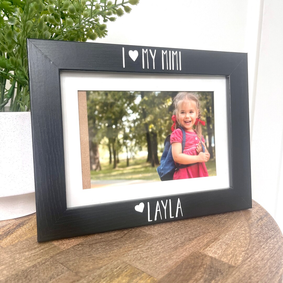 Personalized Mimi Picture Frame Gift: From Granddaughter, Wood Frame - Etsy