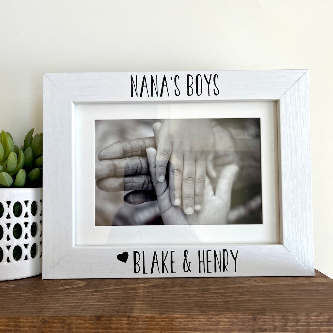 Nana's Boys Picture Frame, Picture Frame Gift for Nana From Grandkids ...