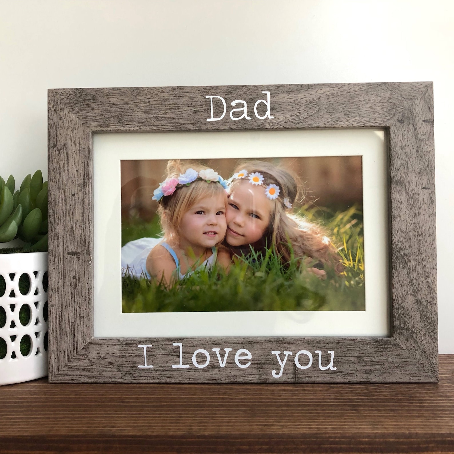 Dad I Love You Picture Frame // Father's Day Gift | Etsy