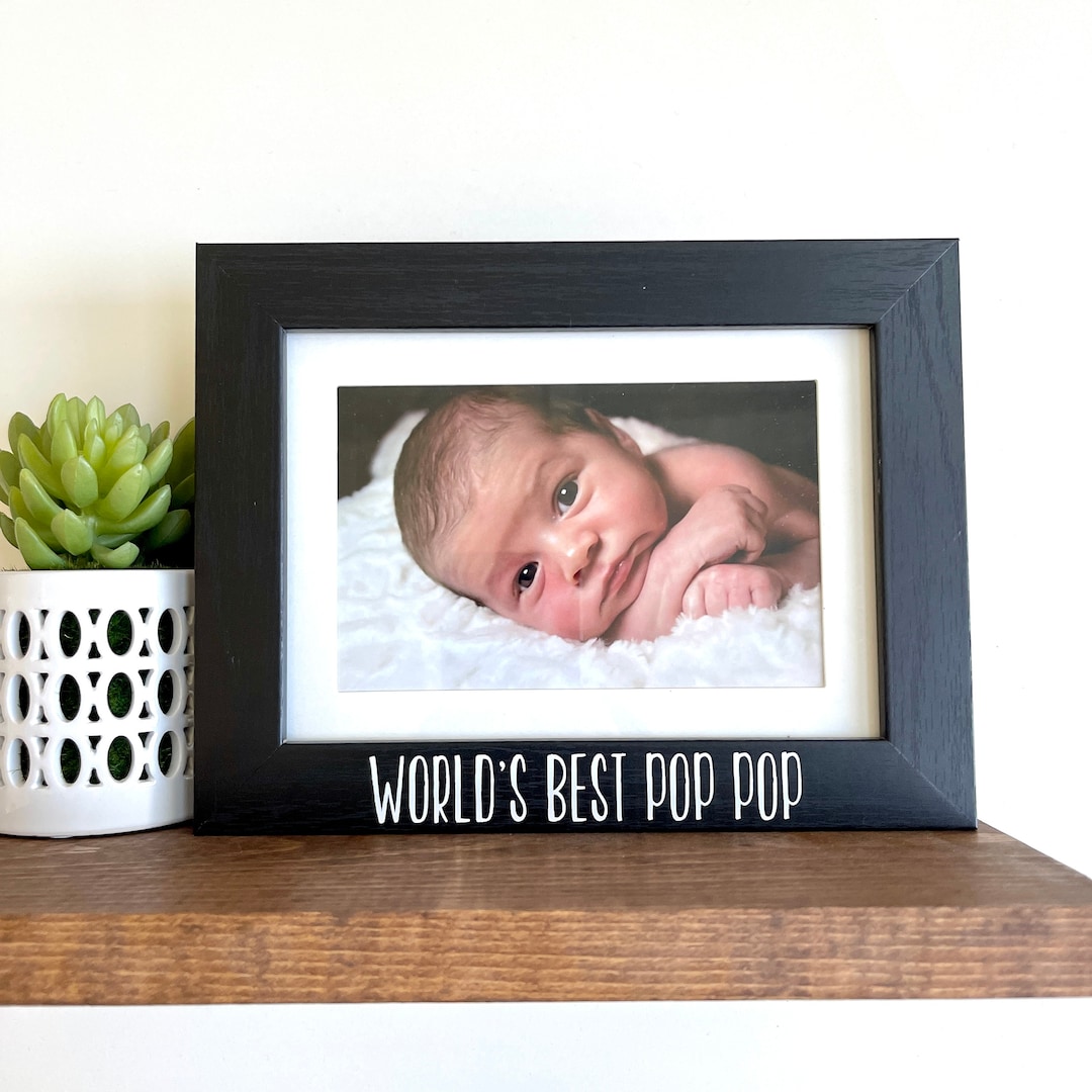 World's Best Pop Pop Picture Frame, Picture Frame for Pop Pop, Gift for ...