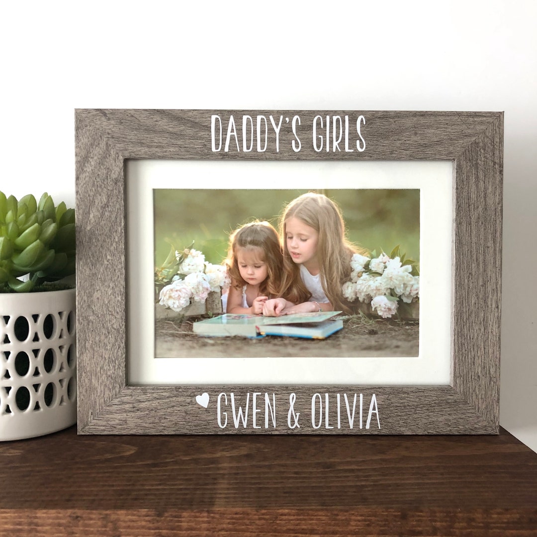 Daddy's Girls Picture Frame // Personalized Gift for Dad From Sons ...