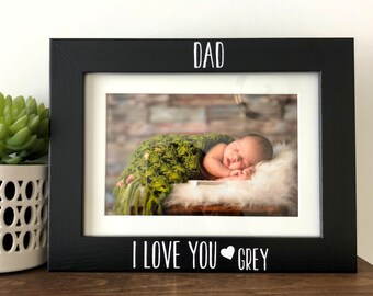 Dad I Love You Picture Frame // Father's Day Gift | Etsy