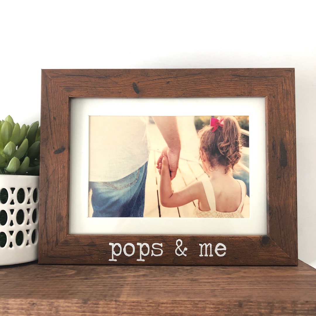 Pops and Me Picture Frame Gift, Picture Frame Gift Grandpa, Pops Gift ...