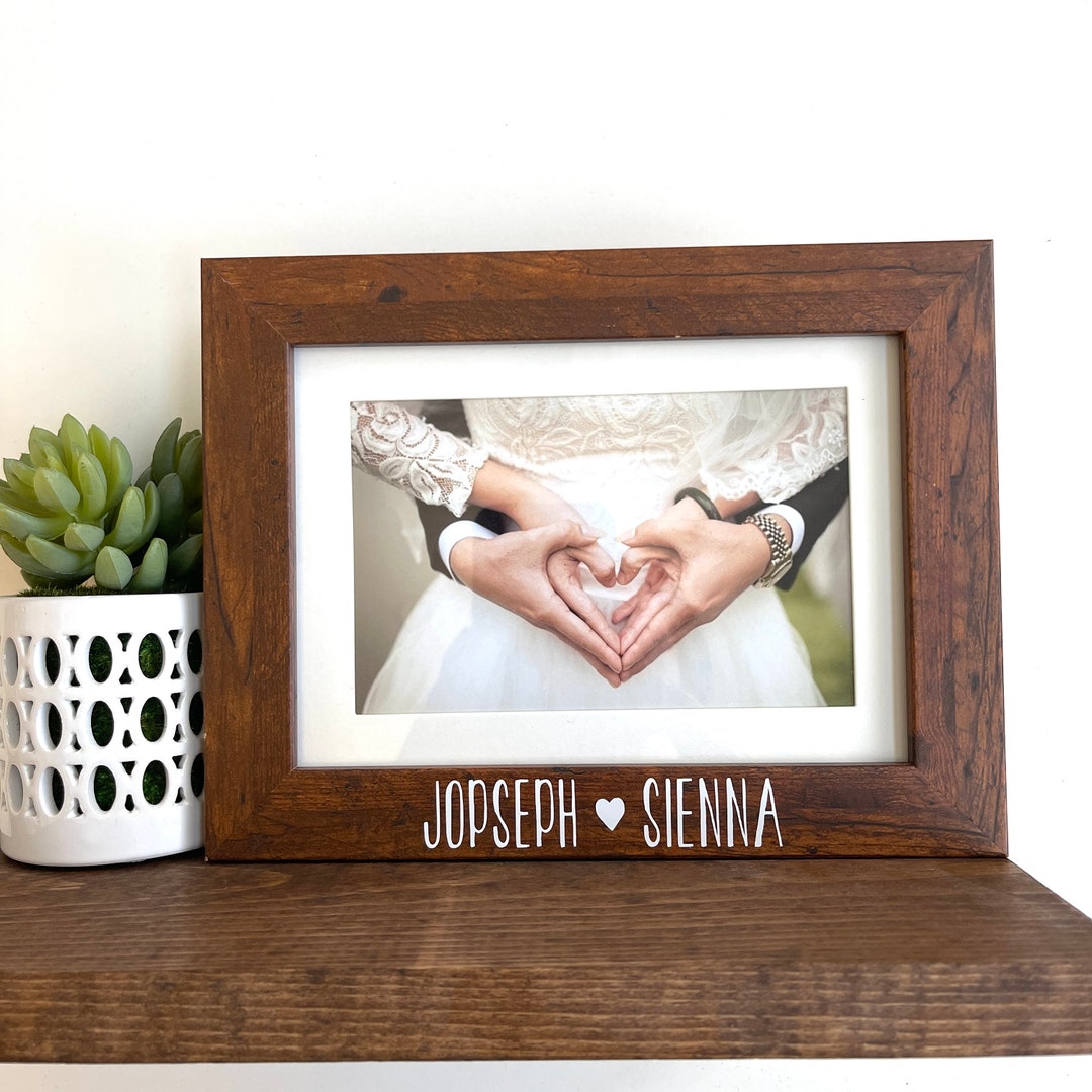 Personalized Couple Names Picture Frame, Picture Frames Gift, Wedding ...