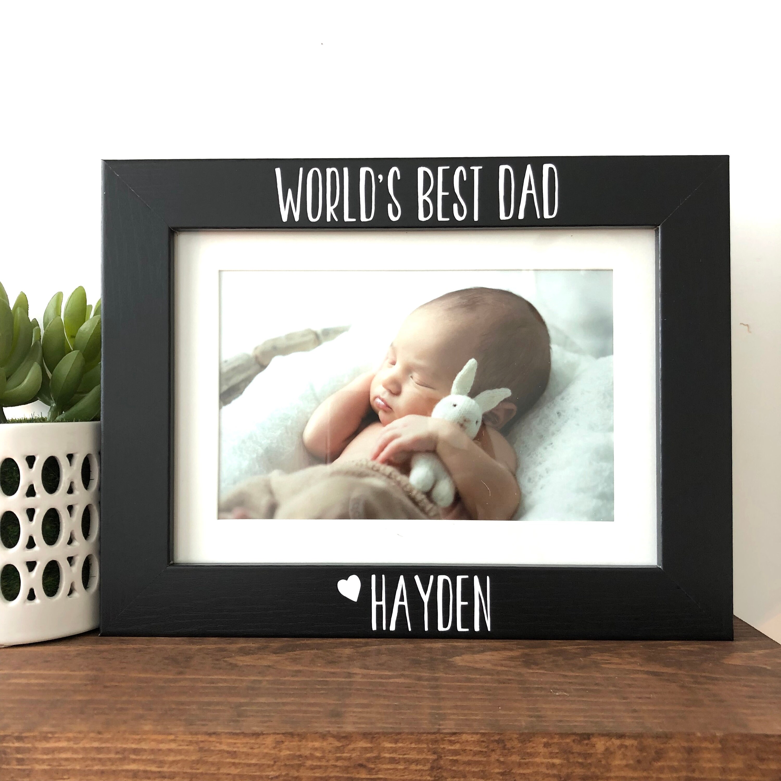 World's Best Dad Picture Frame Gift Personalized Gift | Etsy