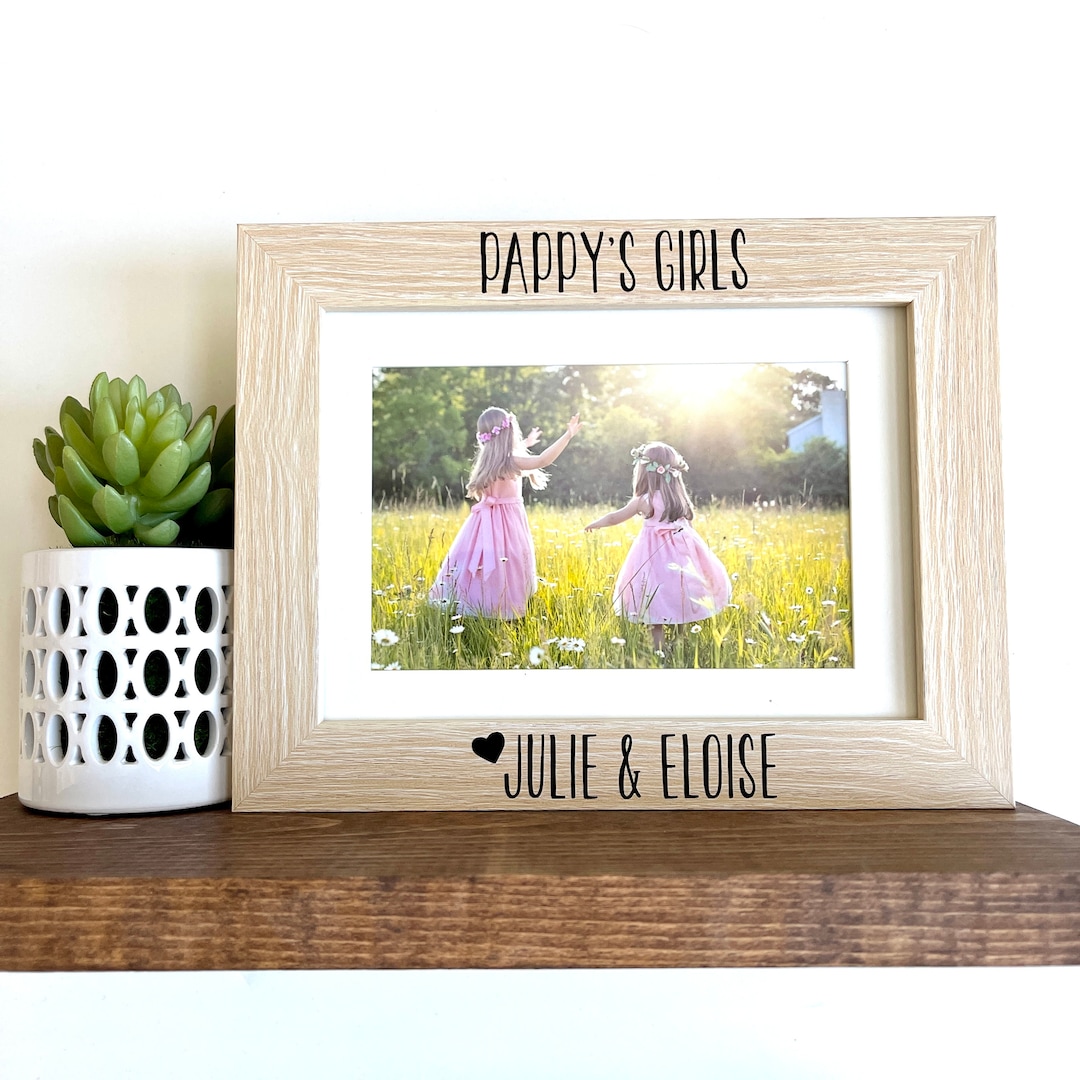 Pappy's Girls Picture Frame, Picture Frame Gift to Pappy, Father's Day ...