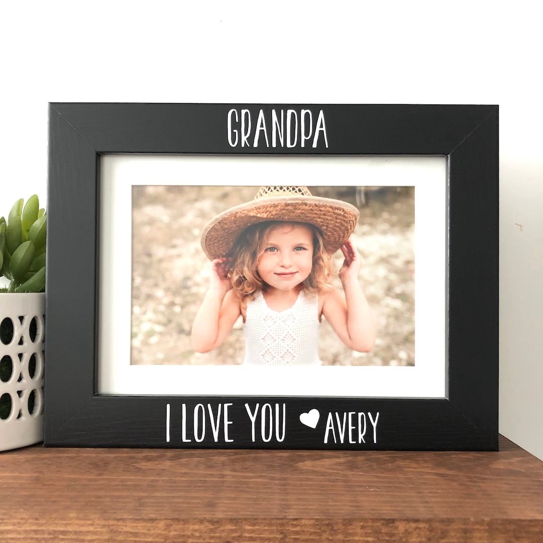 Personalized Grandpa Picture Frame Gift: Grandchild Photo Keepsake - Etsy