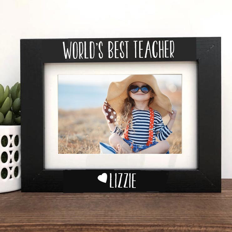 World's Best Teacher Picture Frame Teacher Gift Gift for - Etsy