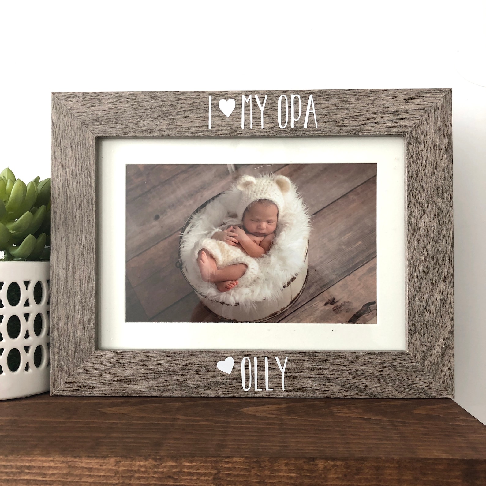 I Love My Opa Picture Frame // Opa Gift // Opa Picture Frame | Etsy