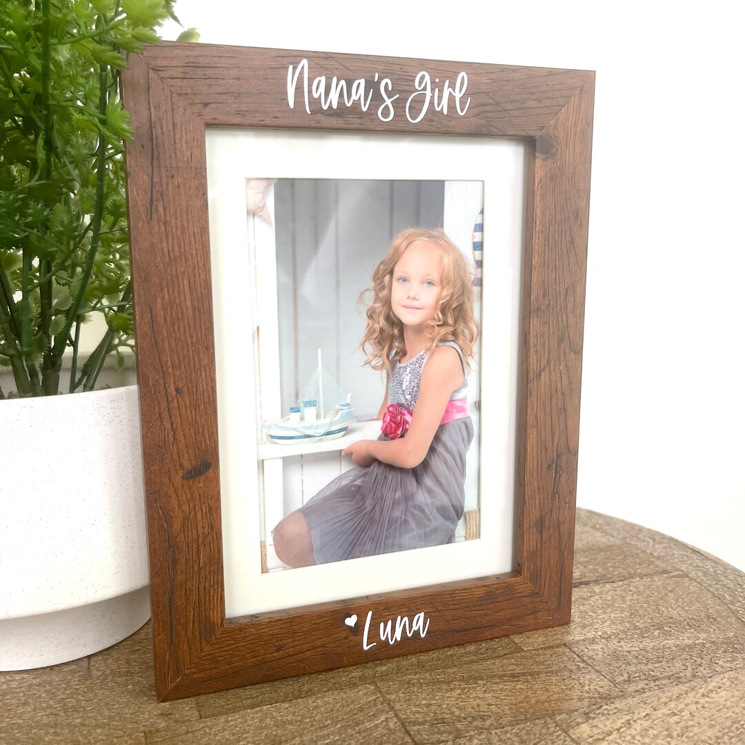 Nana's Girl Picture Frame, Picture Frame Gift for Nana, Personalized ...