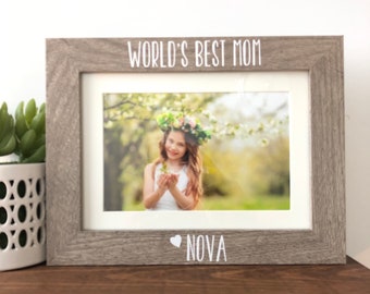 World's Best Mom Picture Frame Gift Personalized Gift | Etsy